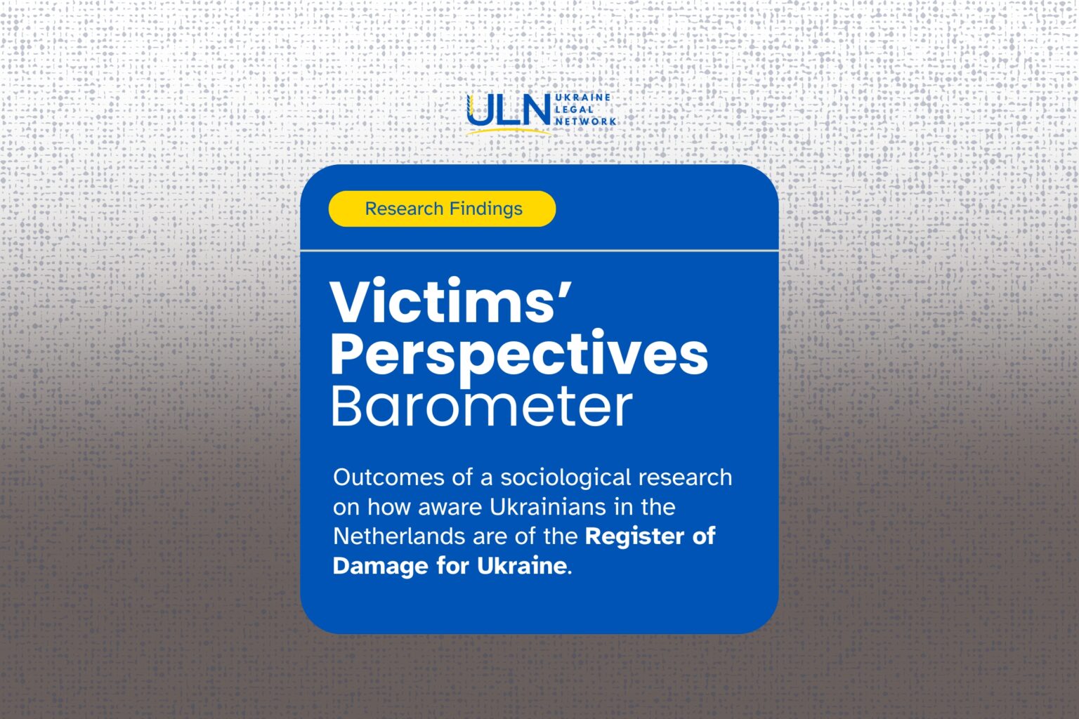 Victims’ Perspectives Barometer: Research on Awareness of the Register ...